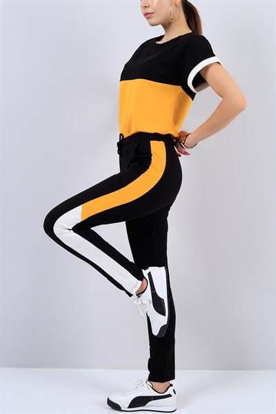 Yellow Side Line Track Suit (Half) – Emerce.pk